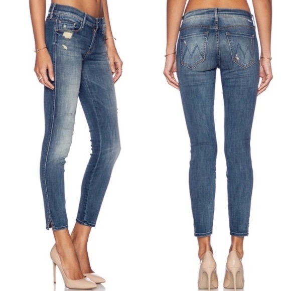 MOTHER | Jeans | Mother The Vamp Rough It Up Skinny Denim Jeans | Poshmark